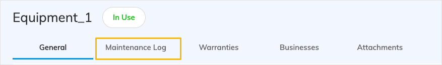 View the maintenance log – Help Center
