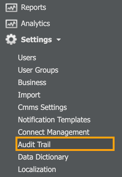 View the work order audit trail – Help Center