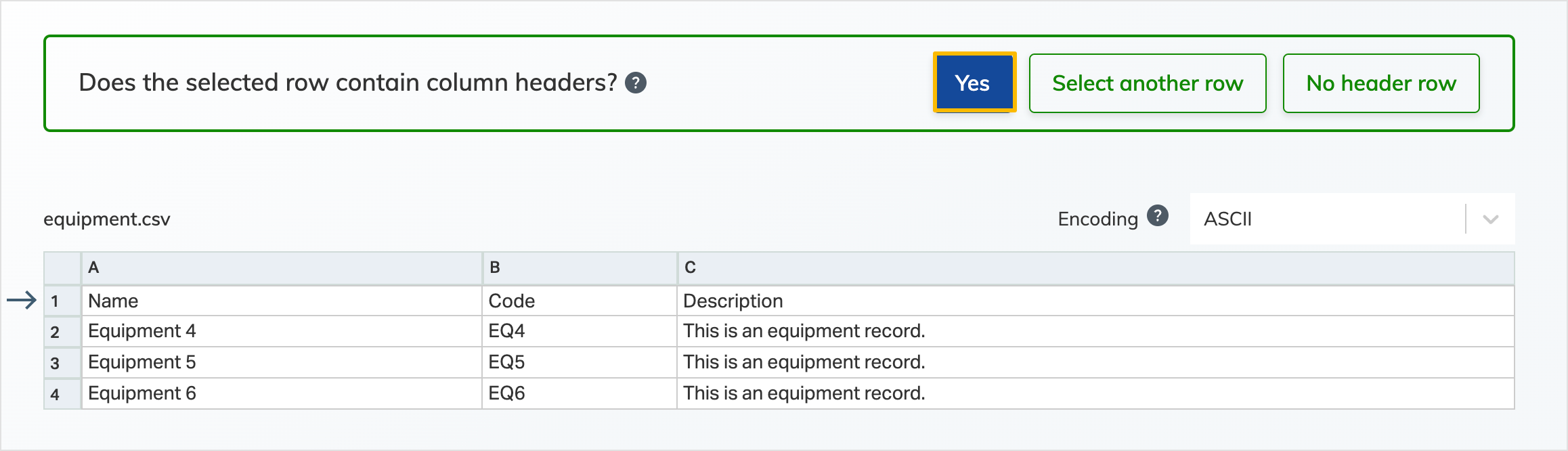 Bulk import equipment or warranties from a spreadsheet – Help Center