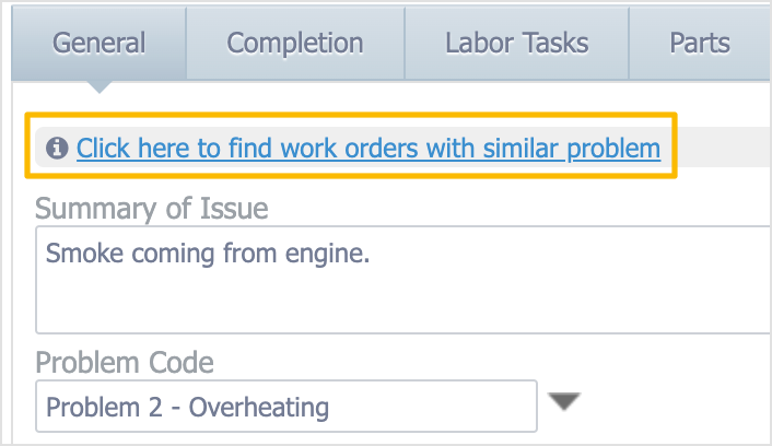Add failure codes to a work order – Help Center