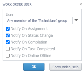 Add notifications to a work order – Help Center