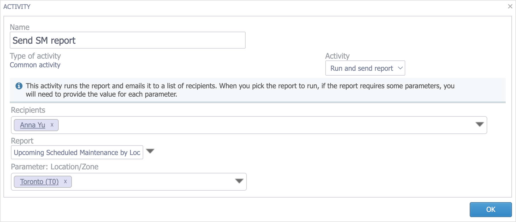 Workflow Activities Help Center