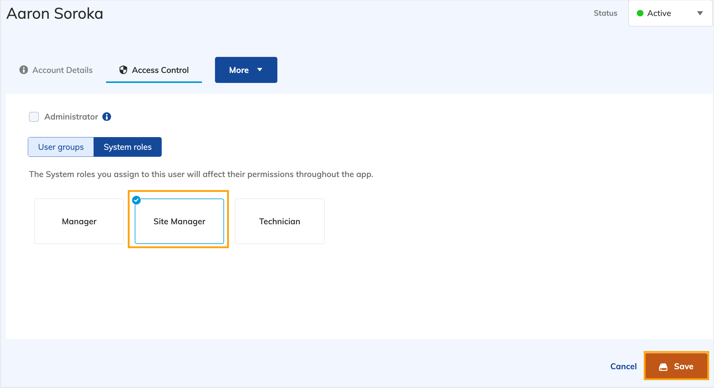 Assign a user to a system role (v6) – Help Center