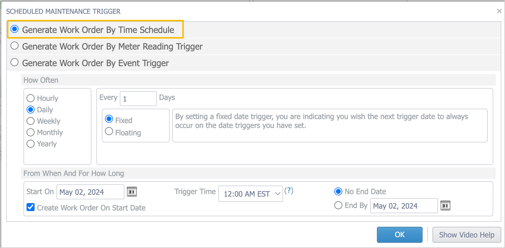 Add a time-based trigger to scheduled maintenance – Help Center