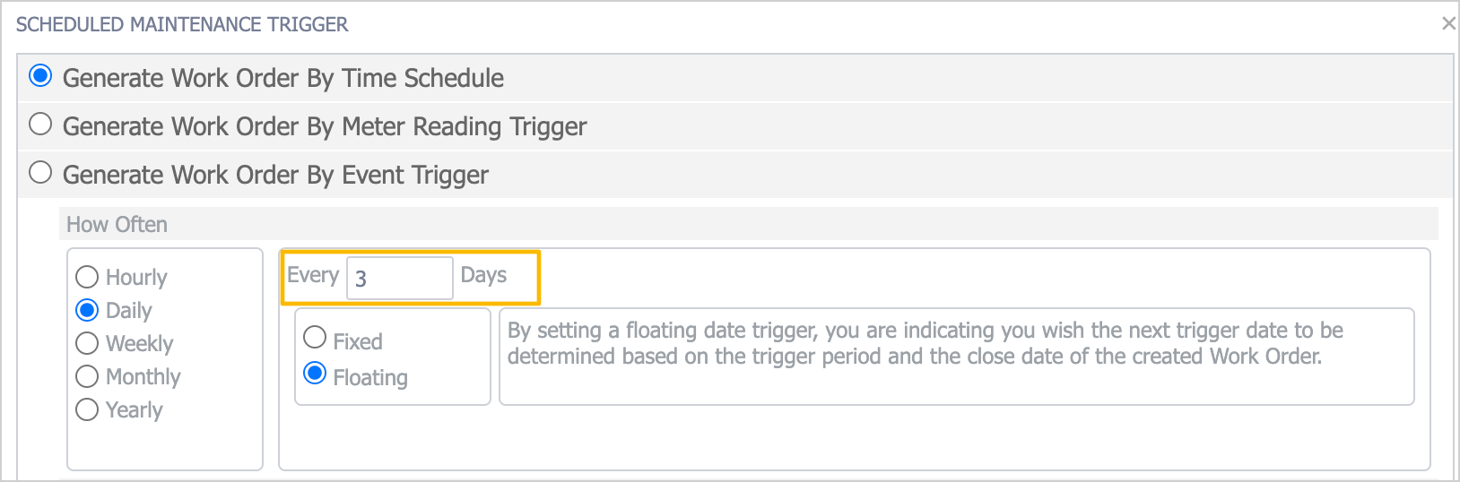 Add a time-based trigger to scheduled maintenance – Help Center