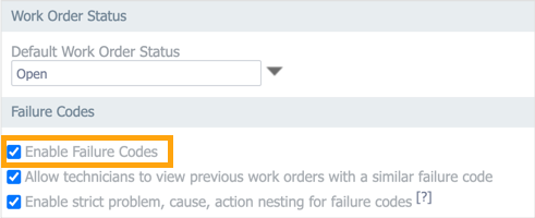 Enable failure codes – Help Center