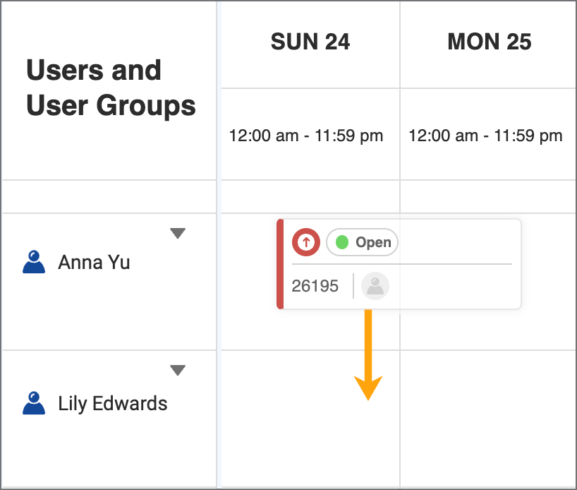 Reschedule or reassign work orders in the calendar – Help Center